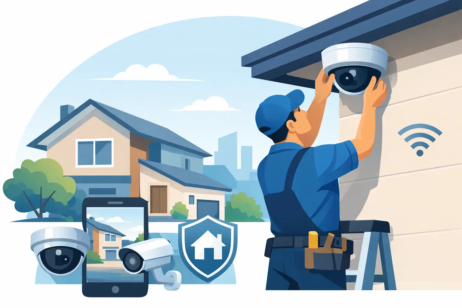 تركيب كاميرات مراقبة للمنازل بطريقة صحيحة - Oraxel Solutions